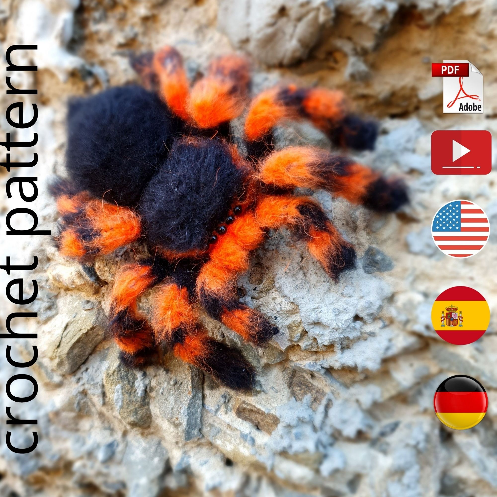 crochet pattern Tarantula - DailyDoll Shop