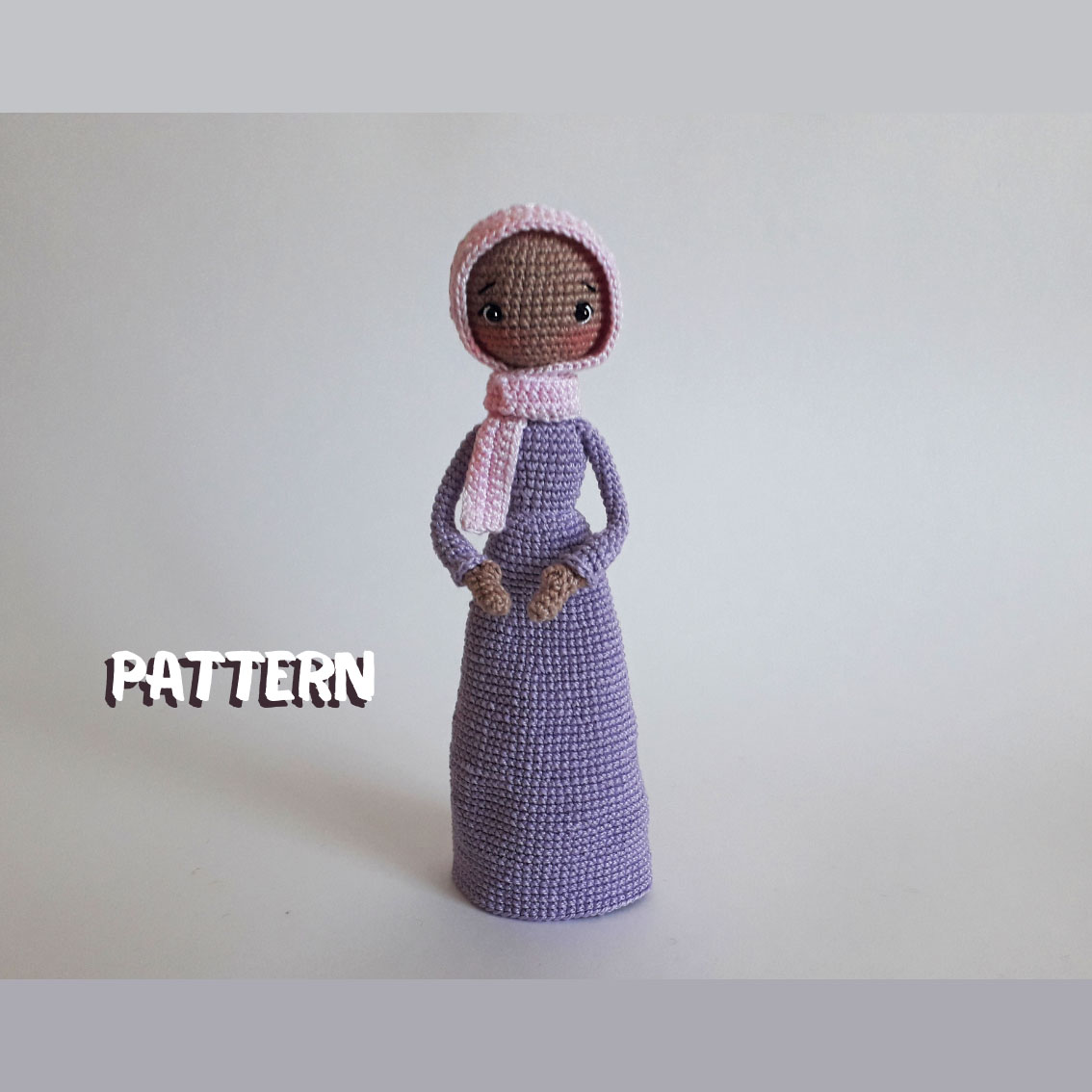 Pattern Crochet Doll in Hijab, Crochet Muslim Doll