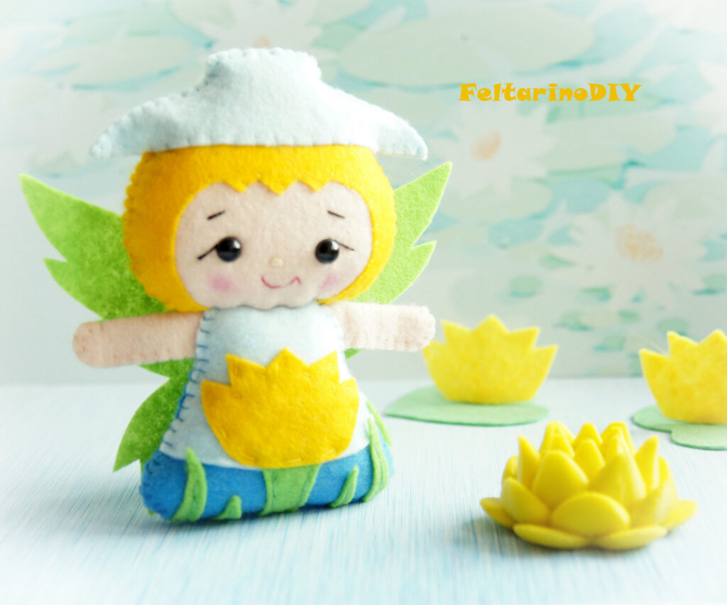 Felt doll pattern, Fairy sewing pattern, Felt fairy pattern