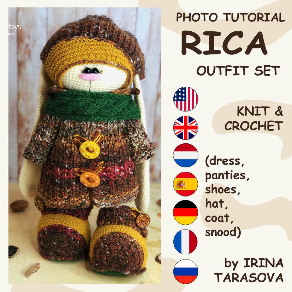 Rica crochet and knitting pattern (pdf) - DailyDoll Shop