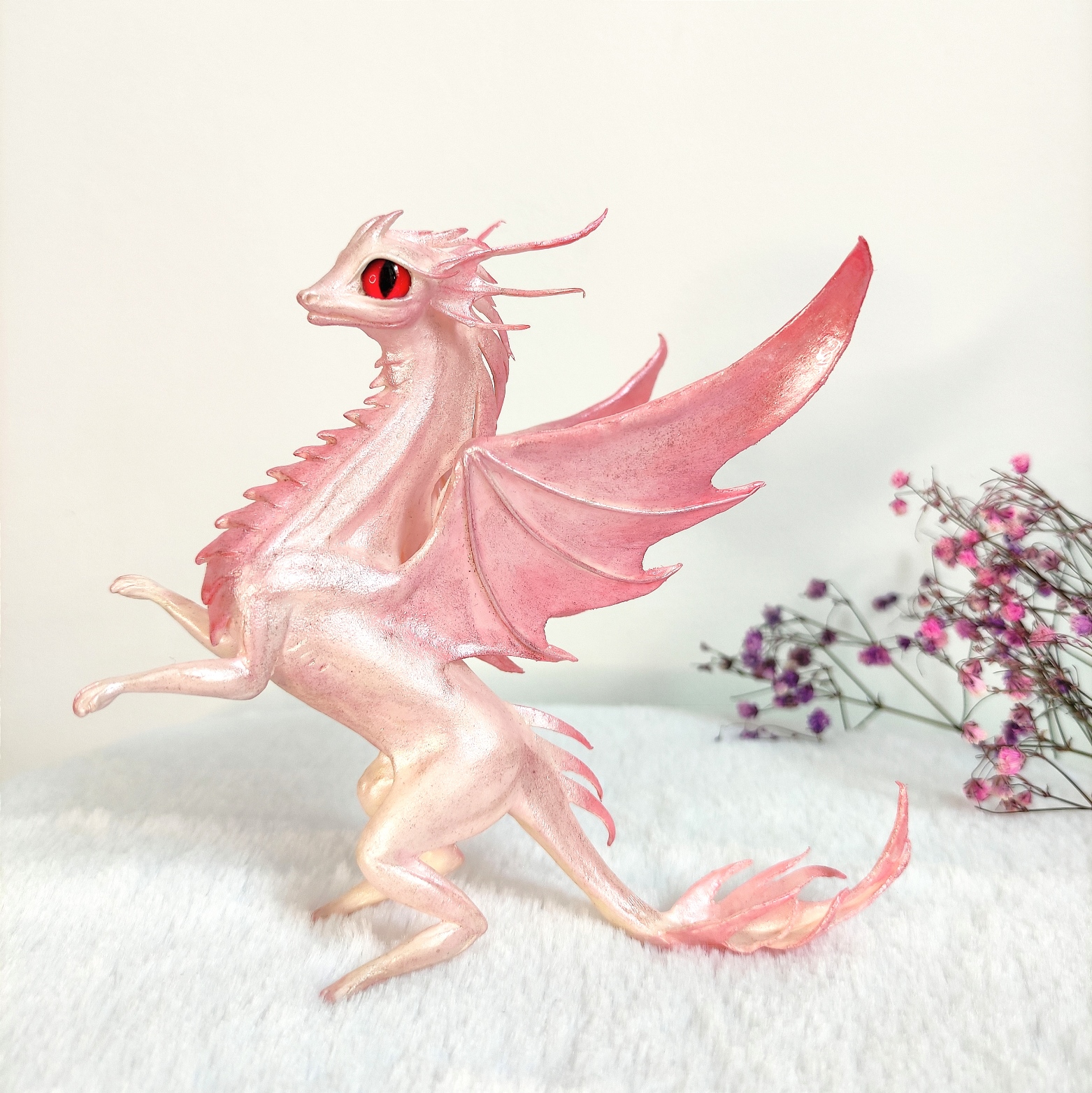 Princess dragon. Fantasy animals figure. Handmade figurine