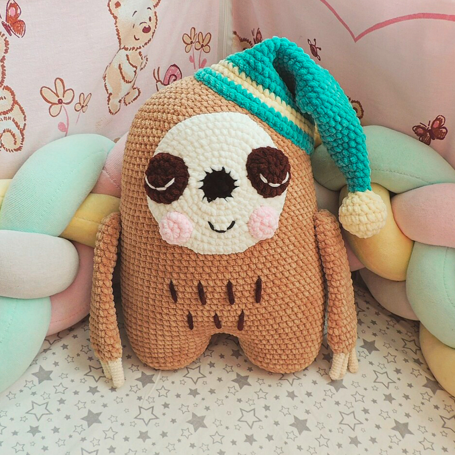 Crochet pattern "Sleepy pillows 2" 5in1 (sloth,giraffe,lama,pig,koala ...
