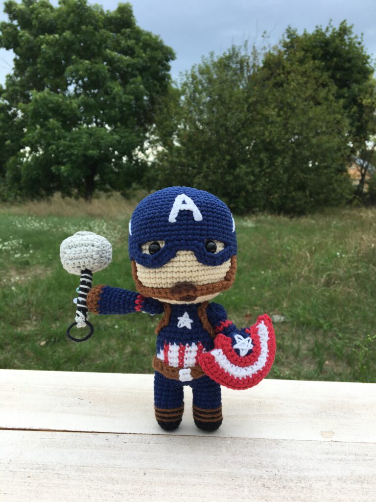 Captain America crochet pattern PDF - DailyDoll Shop