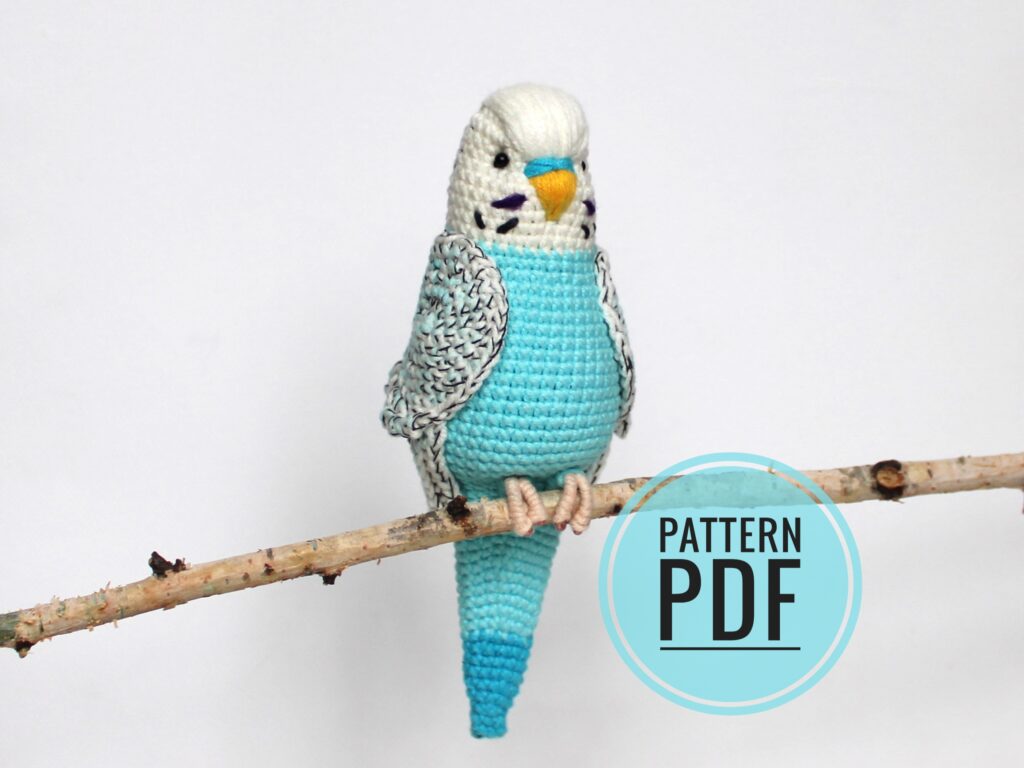 Budgie crochet pattern PDF in English Amigurumi parrot toy bird ...
