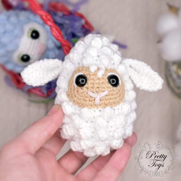 2 Funny Easter eggs crochet pattern, Easter bunny, sheep