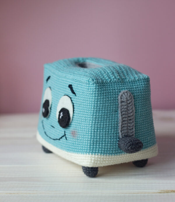 Crochet toaster and bread slice pattern, amigurumi pattern