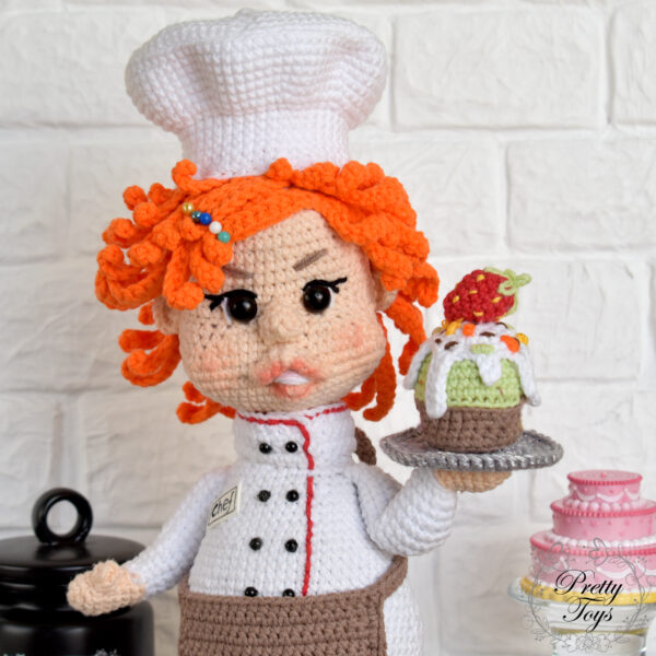 Set of patterns for crocheting two funny chefs by PrettyToys