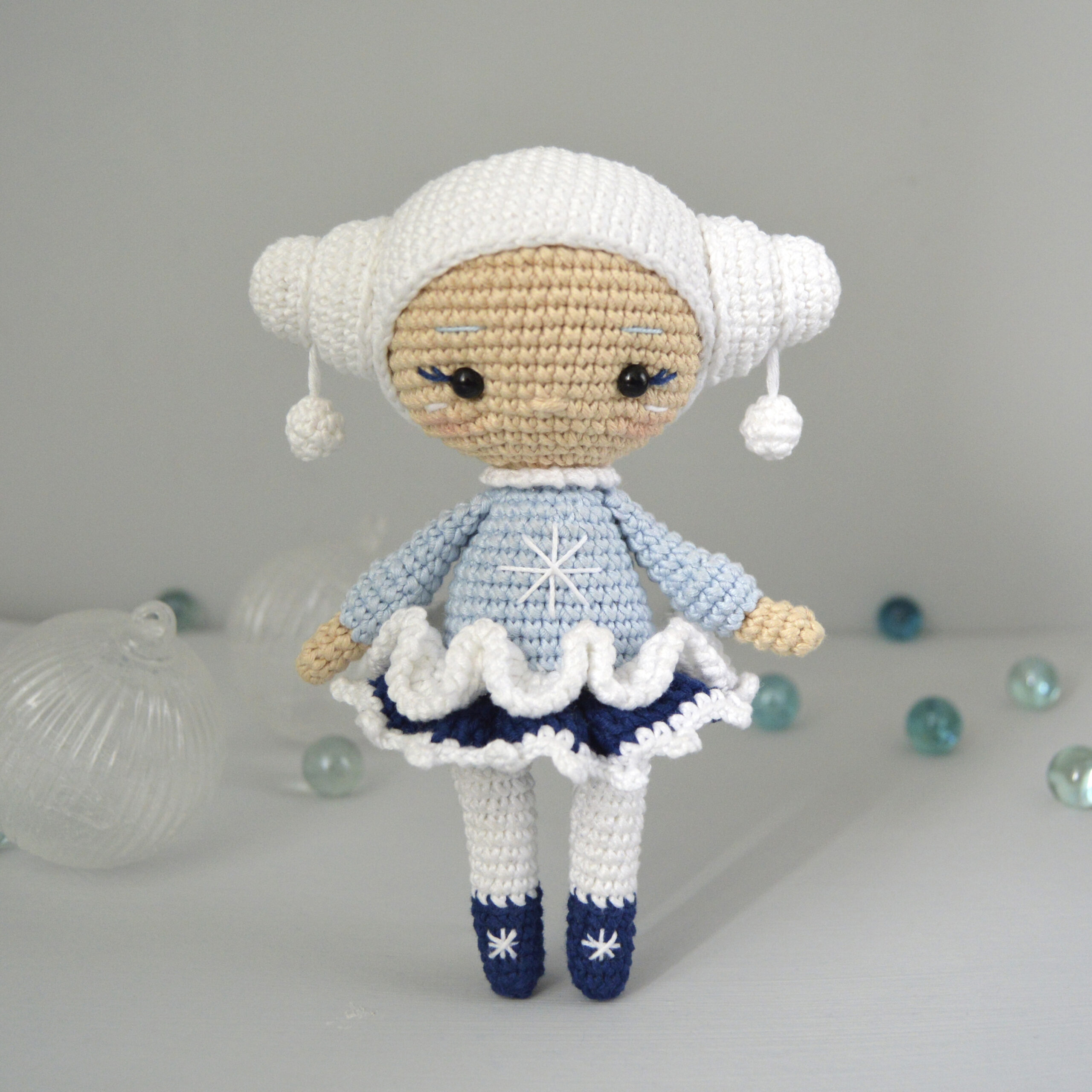 DIY PDF crochet amigurumi pattern Snow Fairy doll - DailyDoll Shop