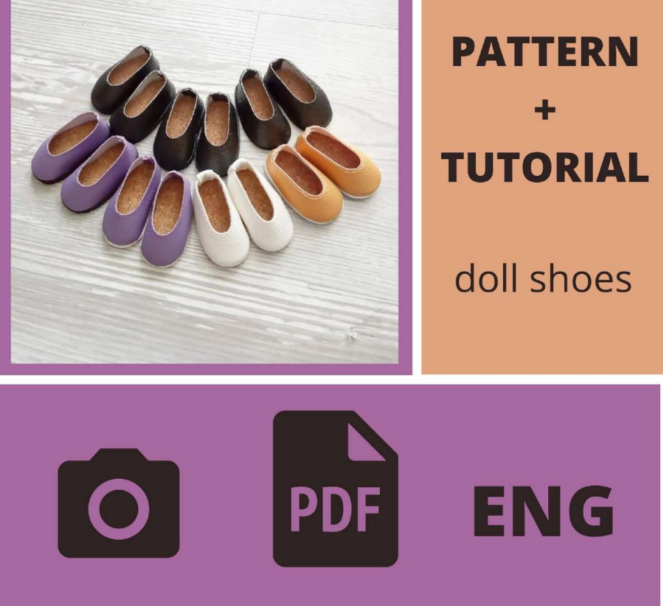 Shoe Crafting PDF Pattern for Paola Reina and Ruby Red - DailyDoll Shop