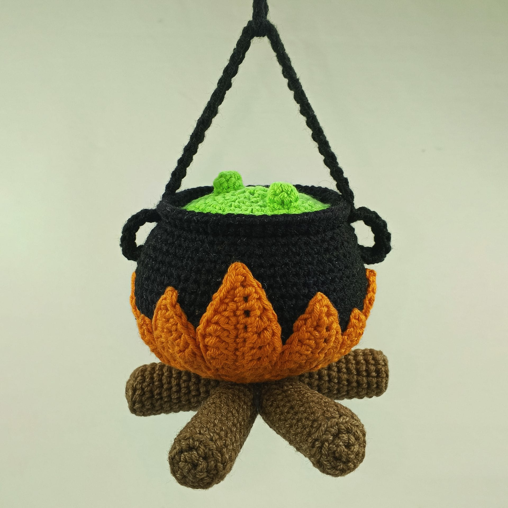 Halloween Crochet Cauldron Pattern – Hanging Witch Pot PDF - DailyDoll Shop