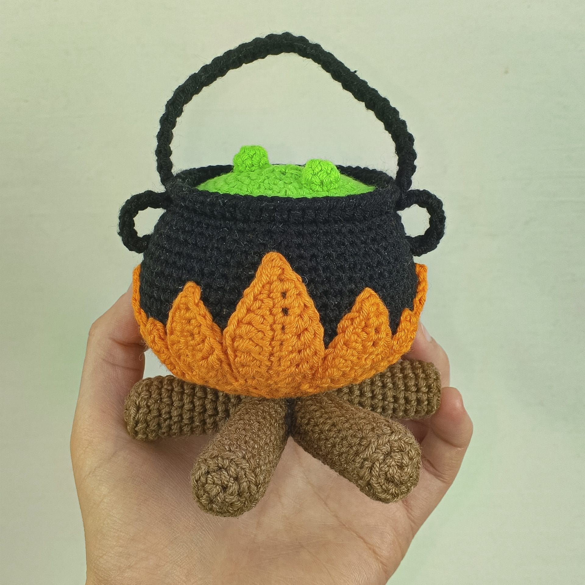 Halloween Crochet Cauldron Pattern – Hanging Witch Pot PDF - DailyDoll Shop