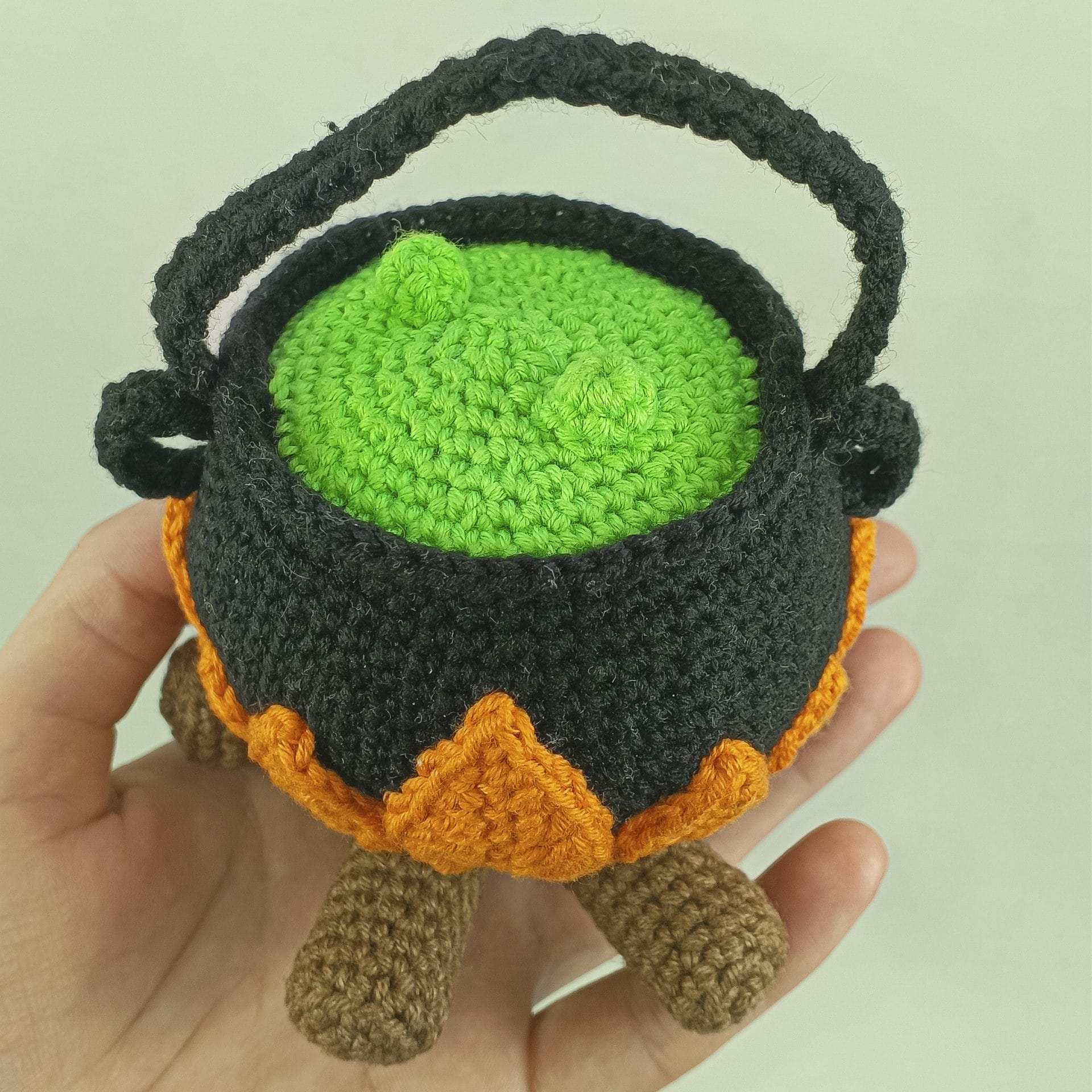 Halloween Crochet Cauldron Pattern – Hanging Witch Pot PDF - DailyDoll Shop
