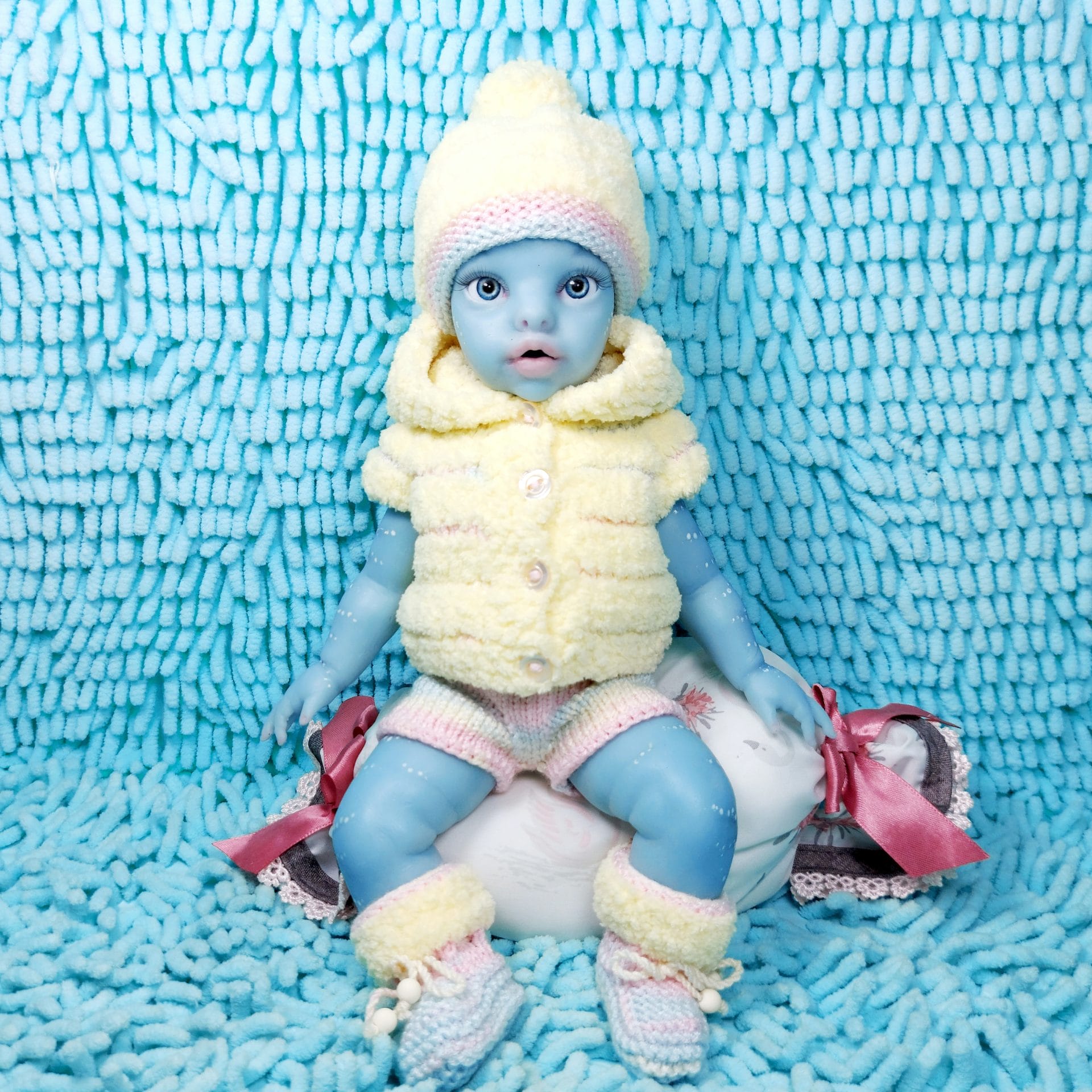 Unique silicone baby doll girl Avatar 13 inch