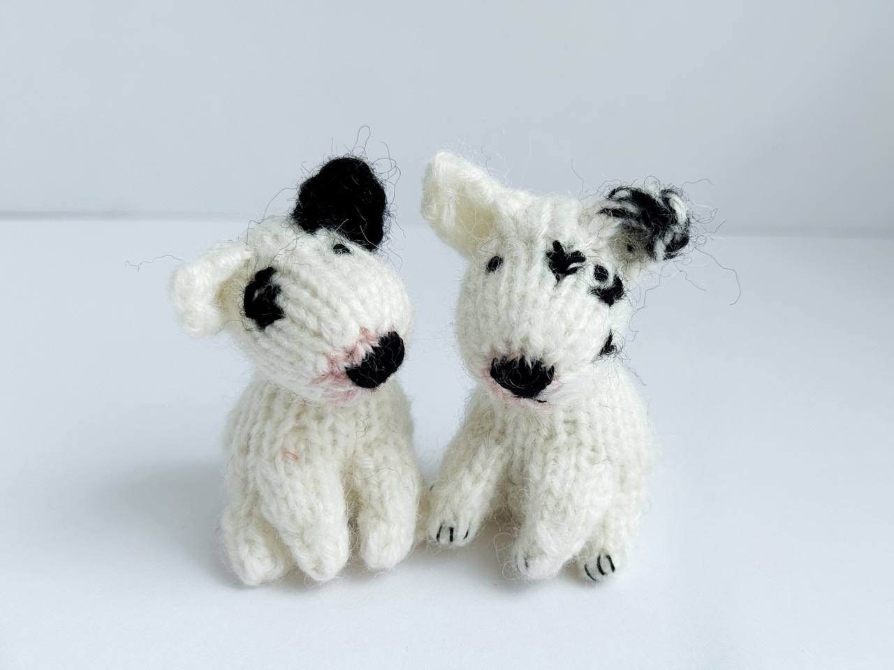 bull terrier dog knitting pattern pet for doll 1cute tiny