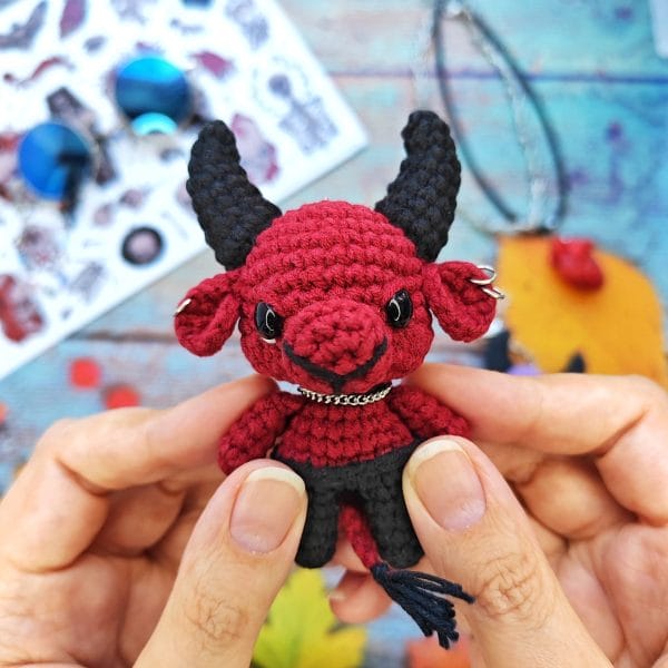 Little Baphomet toy, scary horror toy, halloween gift